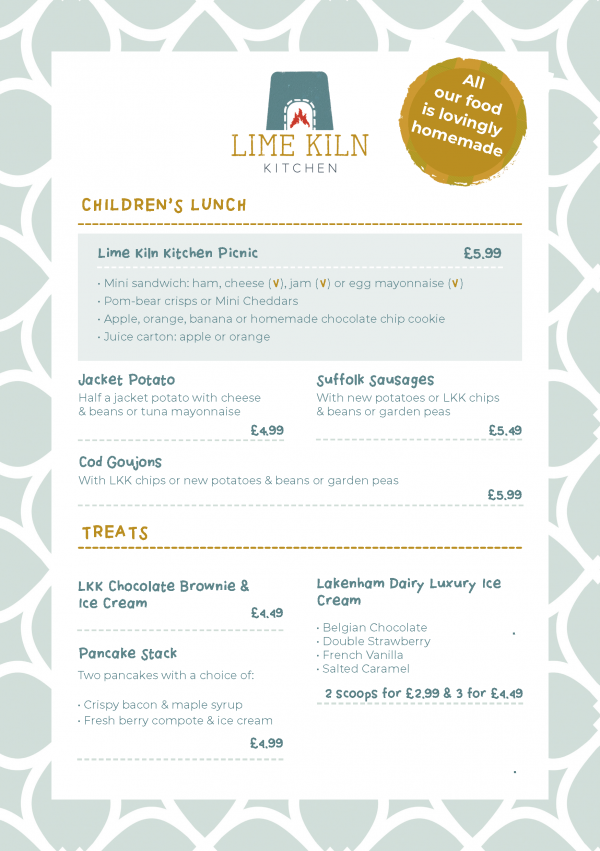 Our Menu - Thetford Garden Centre